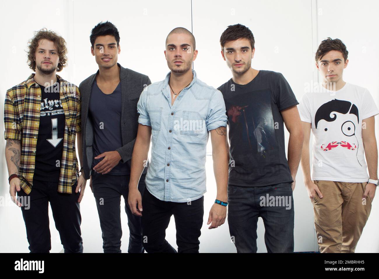 FILE - Members of the British boy band "The Wanted", from left, Jay ...
