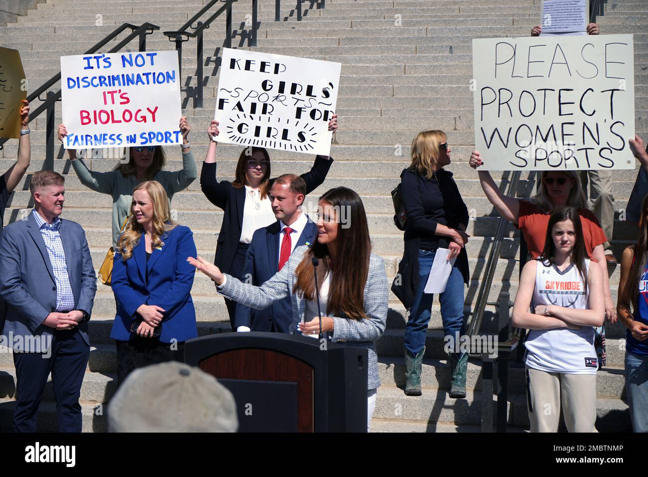 State Rep. Kera Birkeland, a Republican high school basketball coach ...