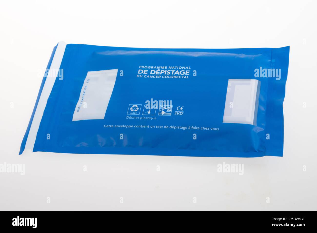 Kit de test de dépistage du cancer colorectal Banque de photographies ...