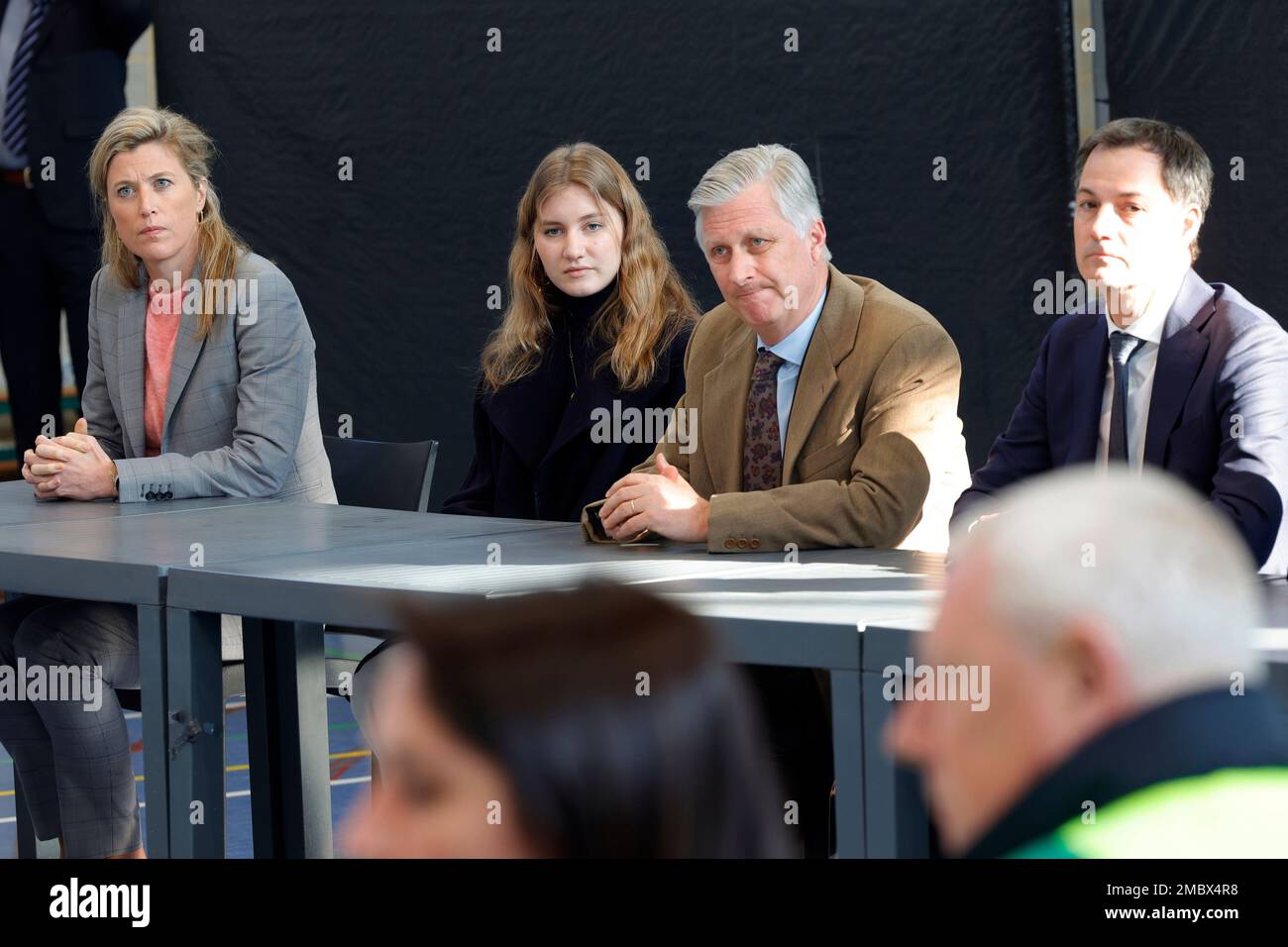From left, Belgium's Interior Minister Annelies Verlinden, Princess ...