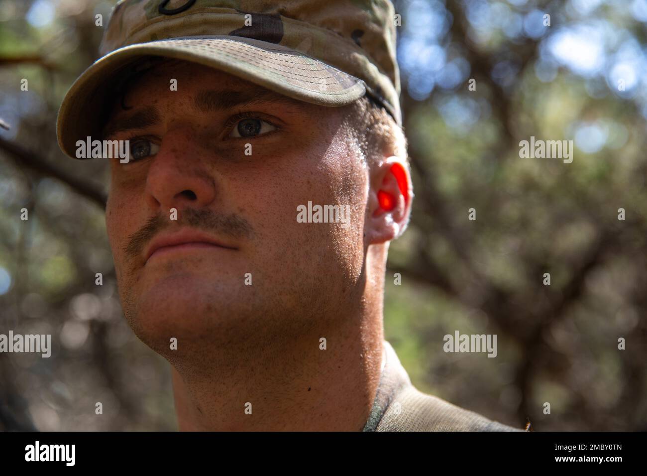 ÉTATS-UNIS Eric Roediger, un scout du 1-6 Bataillon d'infanterie, 2nd ...