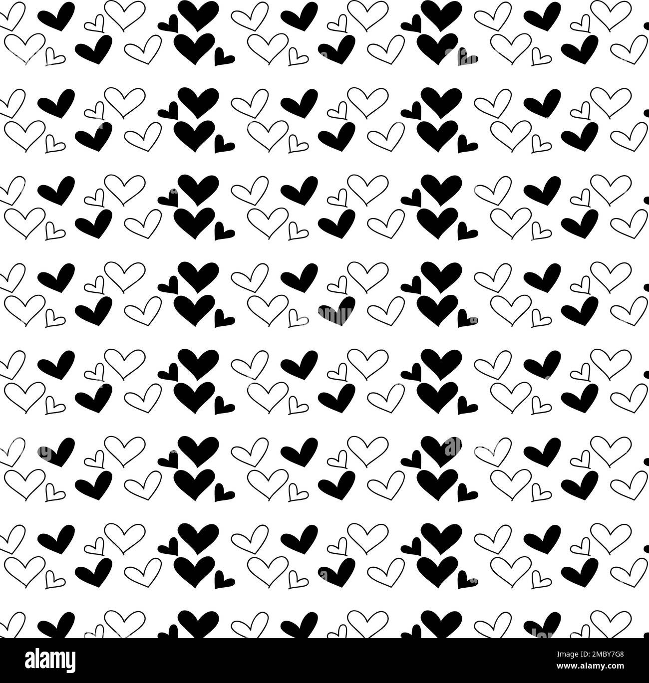 Motif coeur noir et blanc Banque de photographies et d’images à haute ...