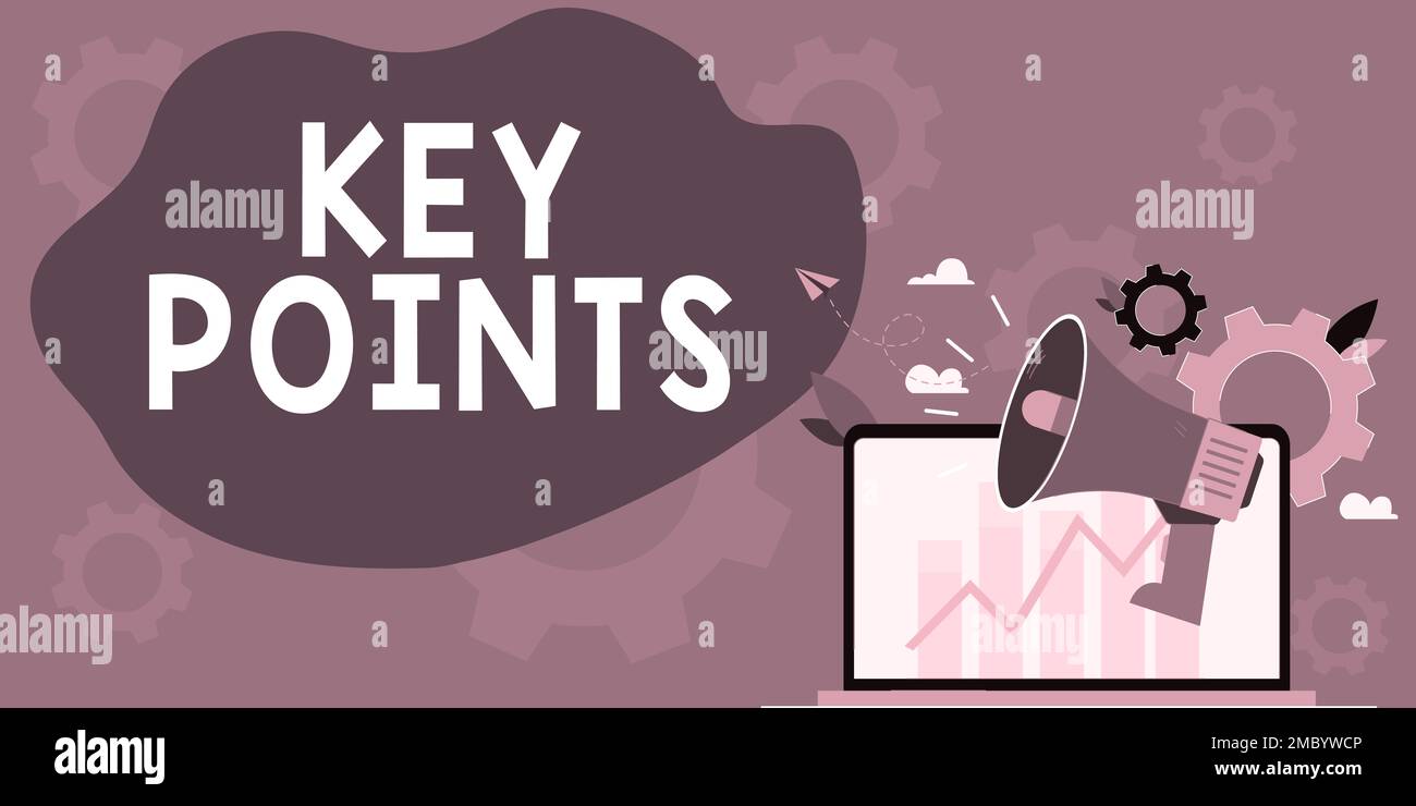 Affiche textuelle indiquant les points clés. Les entreprises présentent ...