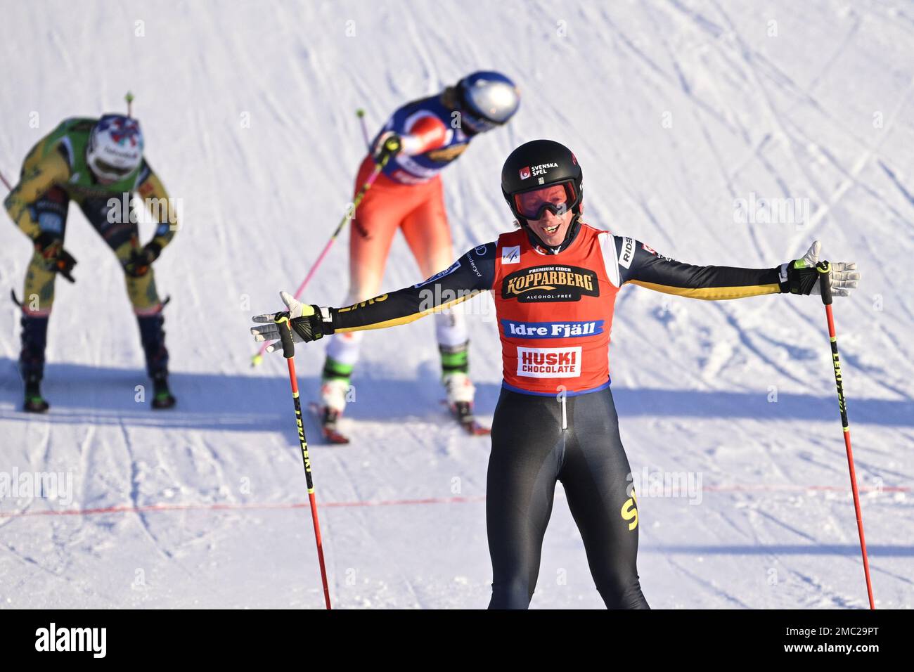 Idre, Suède. 21st janvier 2023. Sandra Naslund, de Suède, franchisse la ...