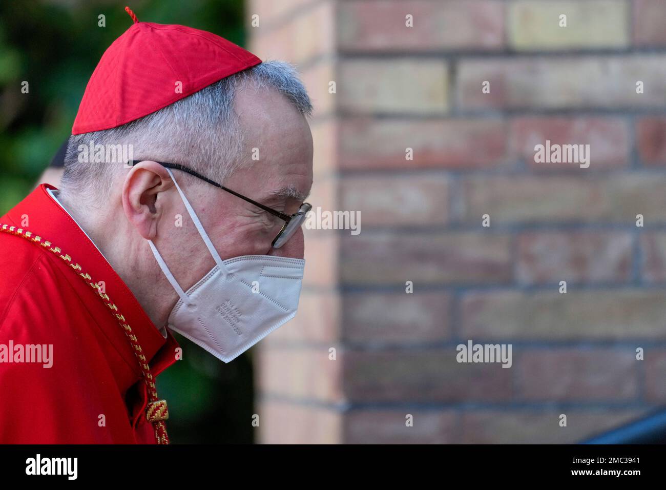 Vatican Secretary of State Cardinal Pietro Parolin arrives to celebrate ...
