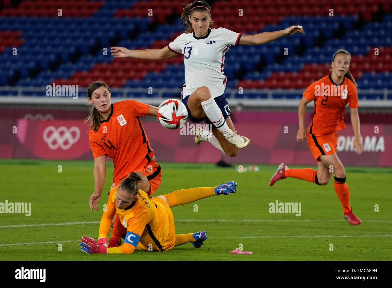Alex Morgan Playing Soccer At Olympics