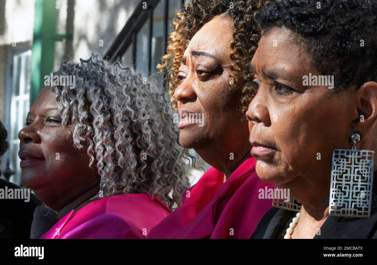 FILE - Three of the "New Orleans Four," from left to right: Leona Tate ...