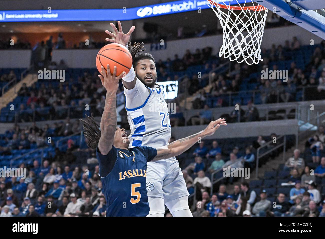 21 JANVIER 2023 : Saint Louis Billikens forward Terrence Hargrove Jr ...