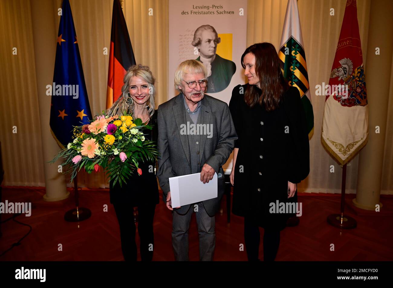 Sarah Lesch,Andreas Reimann,Heike Geißler BEI der Preisverleihung des ...
