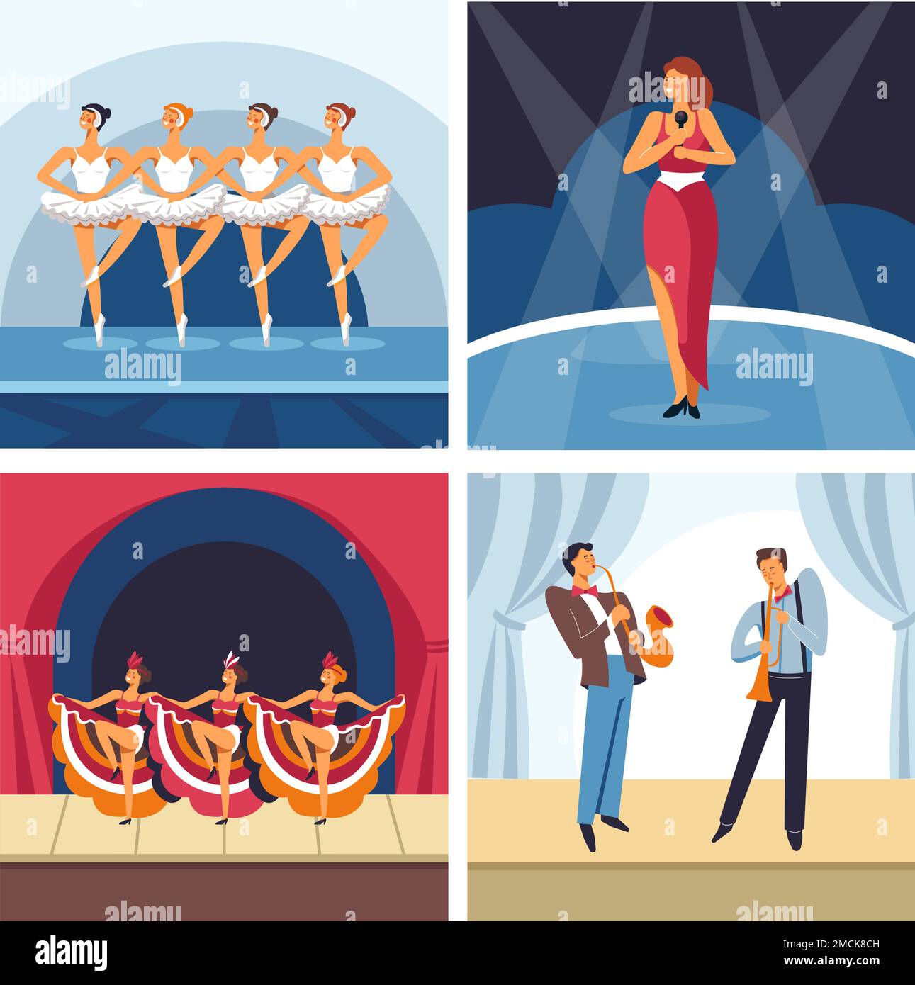 Dancer singer cabaret Banque d'images vectorielles - Alamy