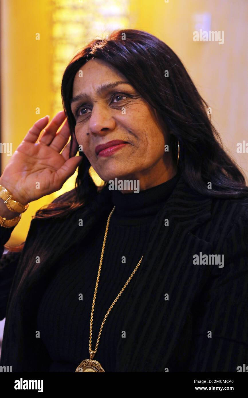 Iraqi Singer Sajda Obeid gives an interview to The Associated Press, in ...