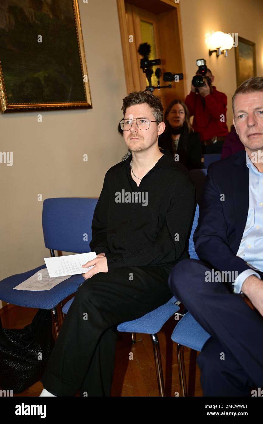 Sacha Stiehler BEI der Preisverleihung des Lessing-Preises 2023 im ...