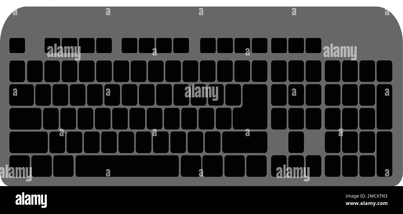 Clavier qwerty noir Banque d'images vectorielles - Alamy