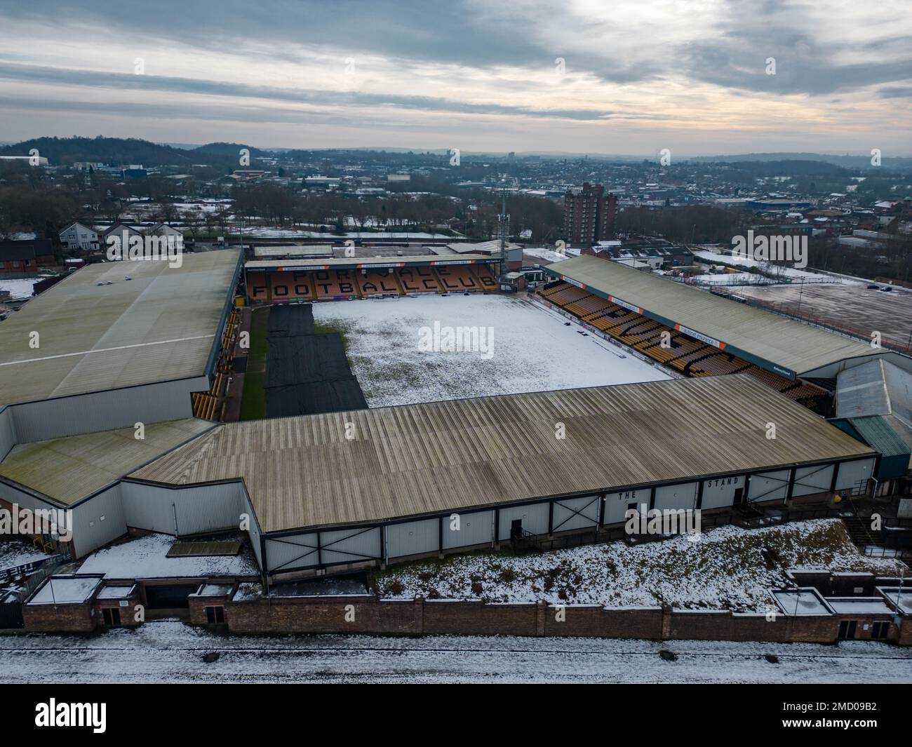 Club de football de Port Vale , Parc de Vale , Drone aérien dans la ...
