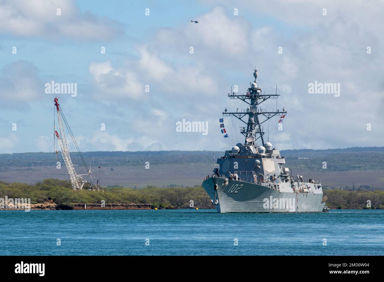 Destructeur de missiles guidés uss sampson ddg 102 Banque de ...