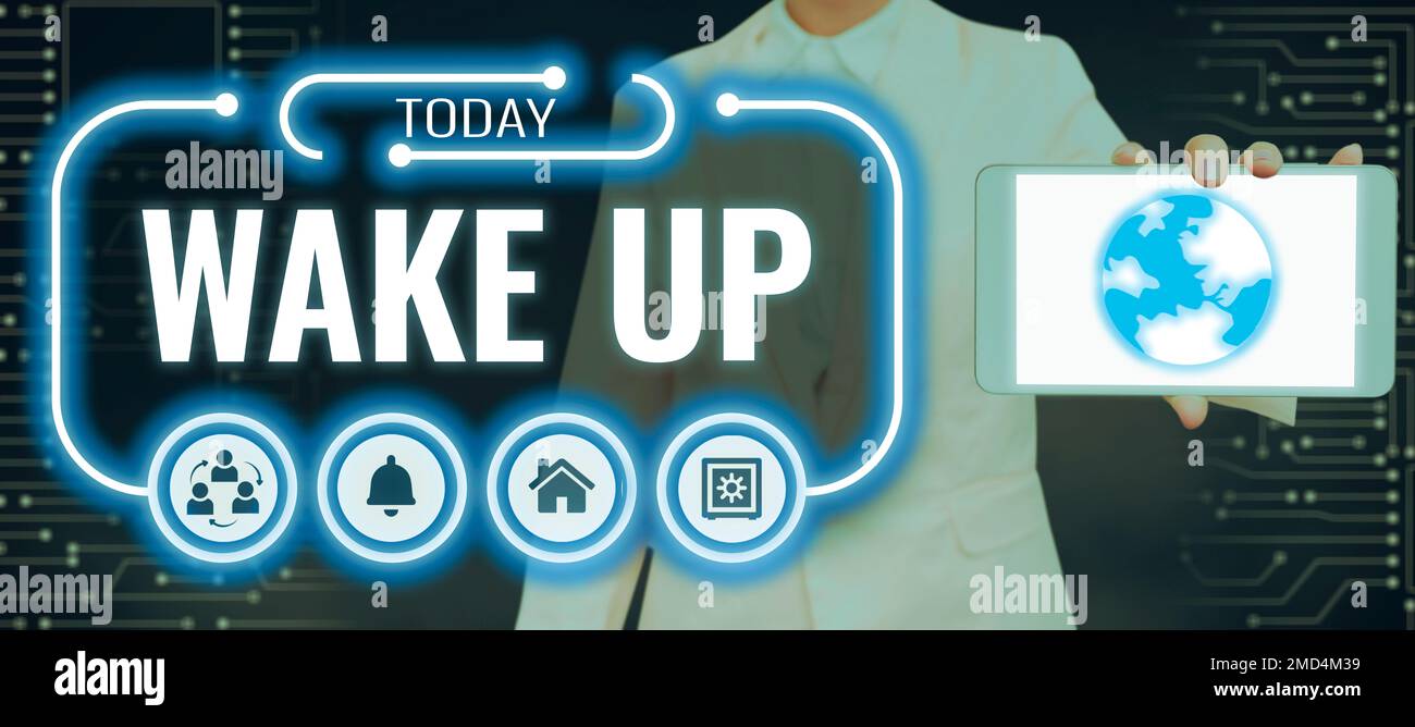 Légende de la présentation du réveil. Approche d'entreprise exemple d ...