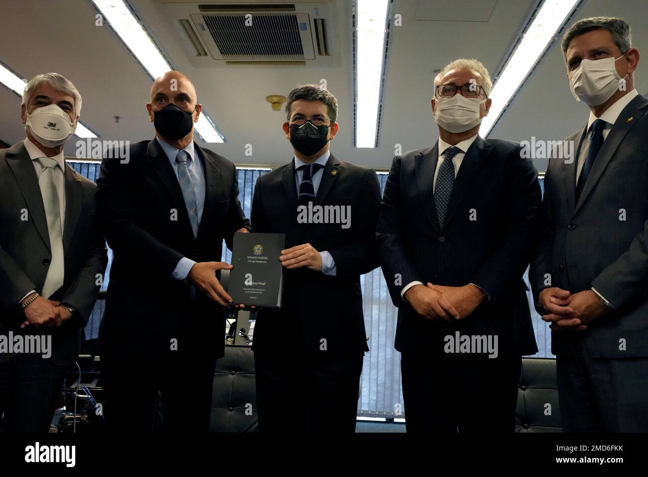 Brazilian Supreme Court Justice Alexandre de Moraes, second from left ...