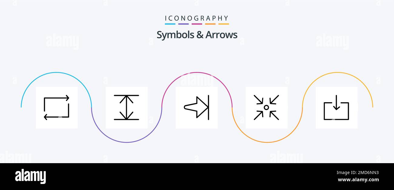 Symboles et flèches ligne 5 icône Pack inclus . flèche. entrée Image ...
