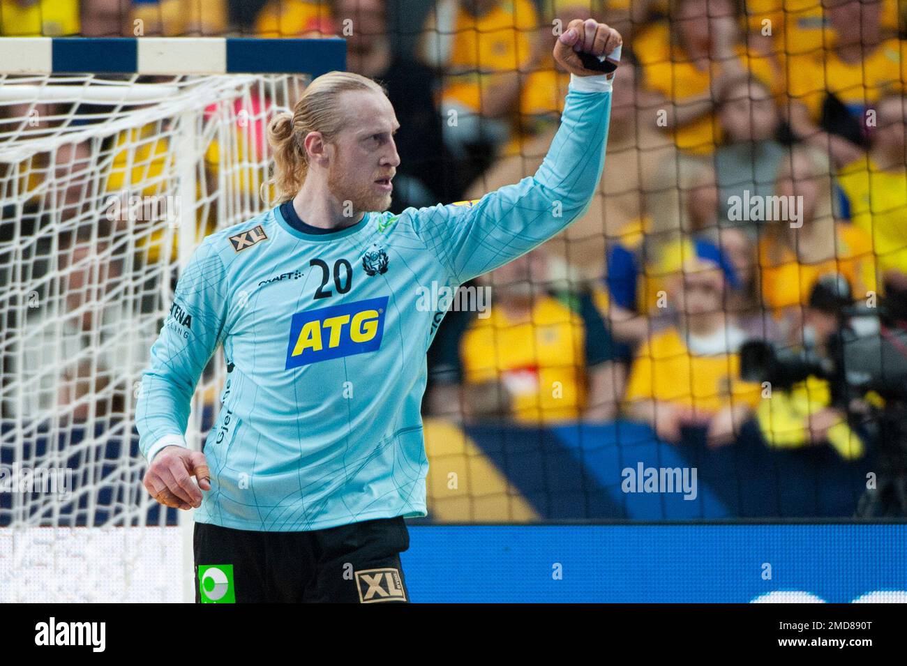 Göteborg, Suède. 22nd janvier 2023. Michael Appelgren, de Suède, fête ...