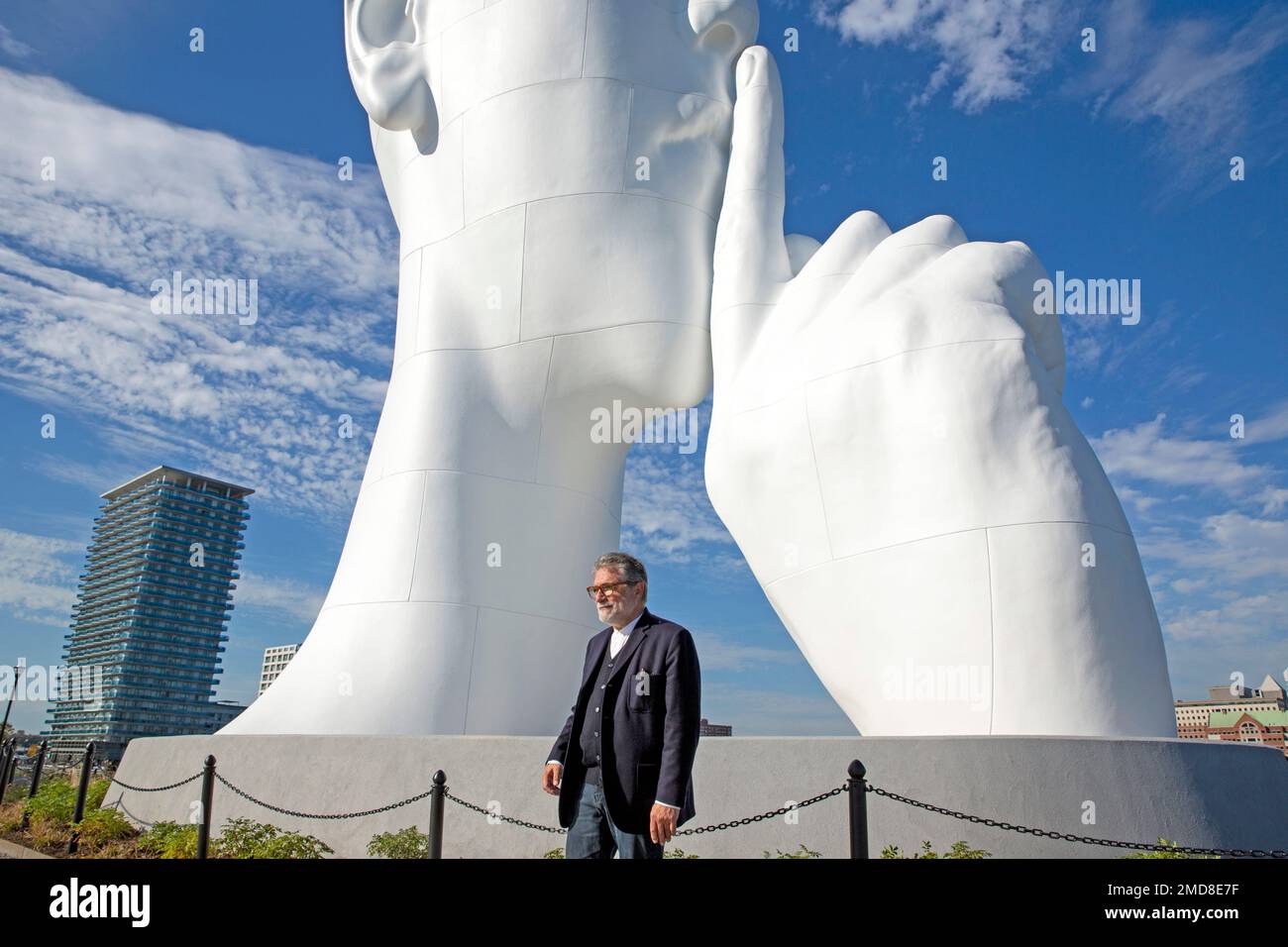 Artist Jaume Plensa from Barcelona, Spain, poses for photos at the ...