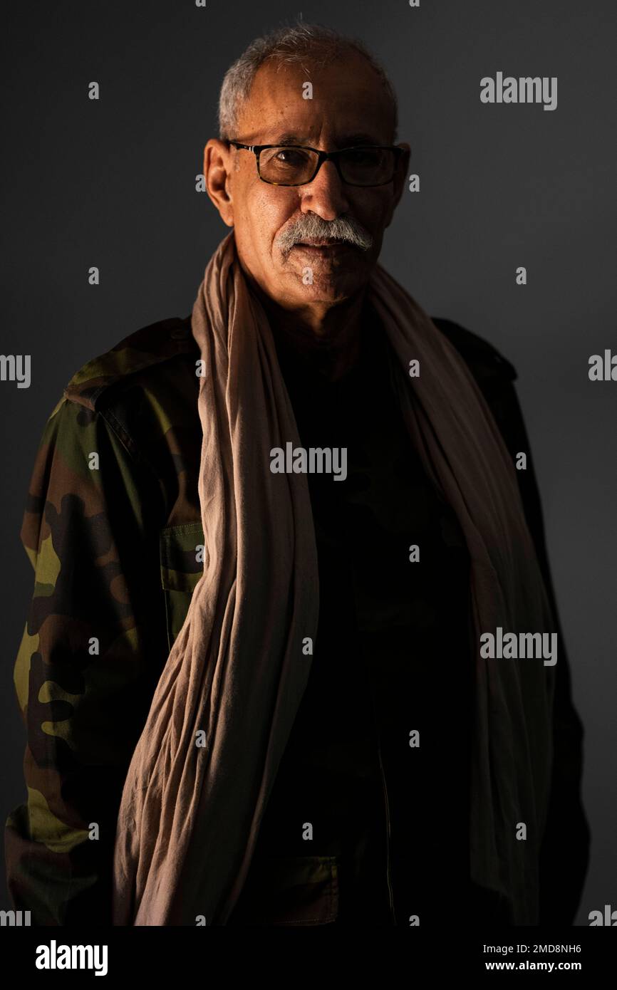 Brahim Ghali, head of the Polisario Front and the self-declared Sahrawi ...