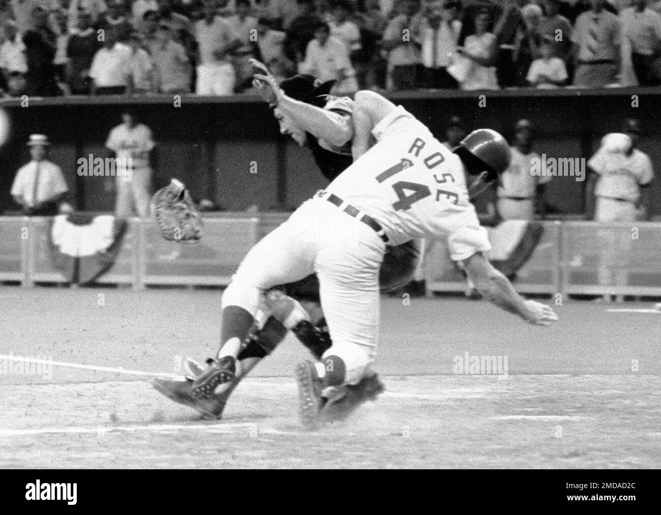 FILE - In this July 14, 1970, file photo, National League's Pete Rose ...