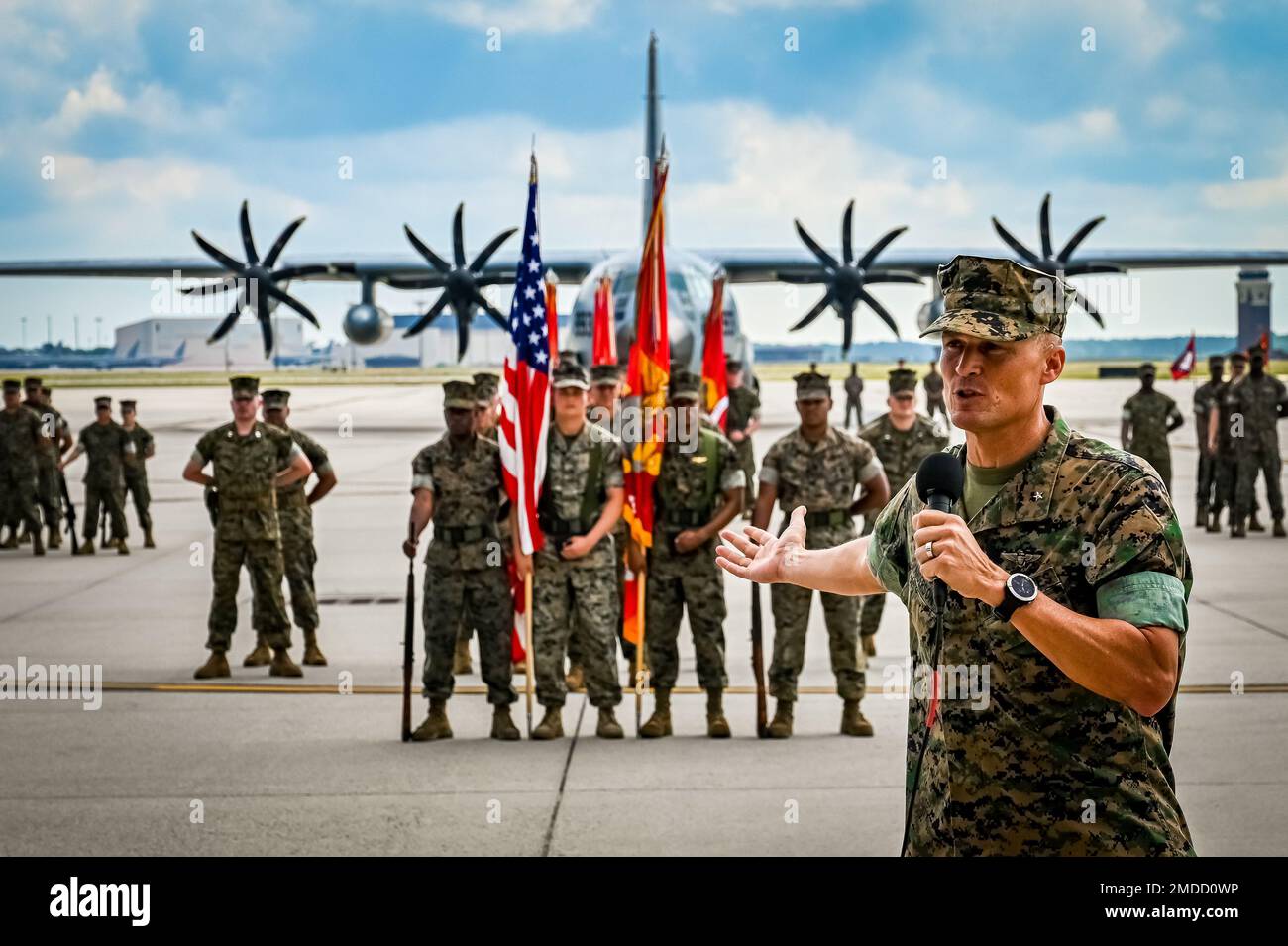 ÉTATS-UNIS Corps de marine. Le général Leonard Anderson, commandant de ...