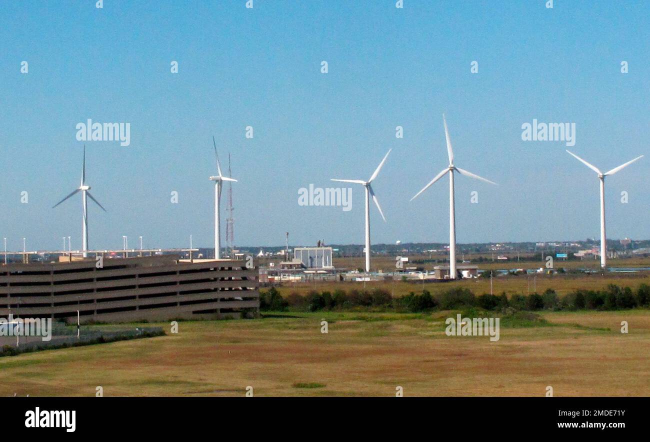 FILE - This Oct. 1, 2020 file photo shows windmills at a utility plant ...
