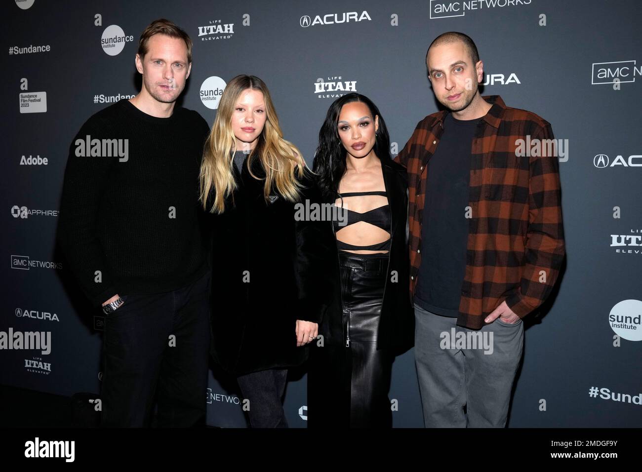 Alexander Skarsgard, from left, Mia Goth, Cleopatra Coleman and Brandon ...