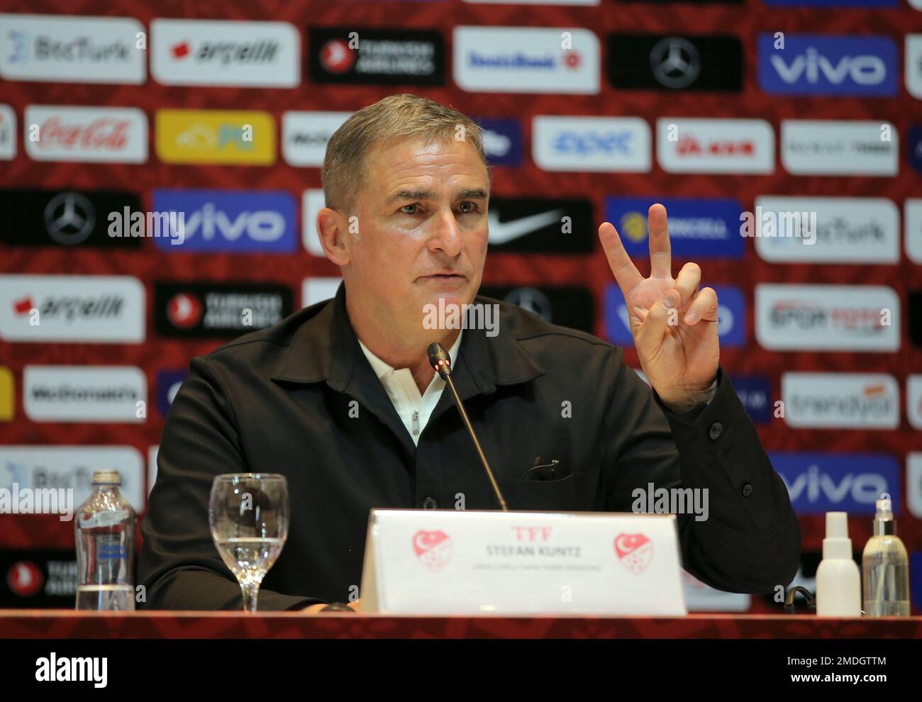 Former German soccer international Stefan Kuntz gestures during his ...