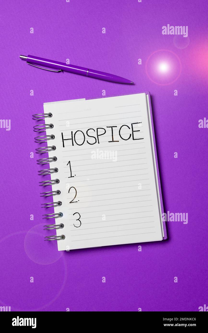 Légende du texte présentant Hospice. La vitrine d'affaires met l'accent ...