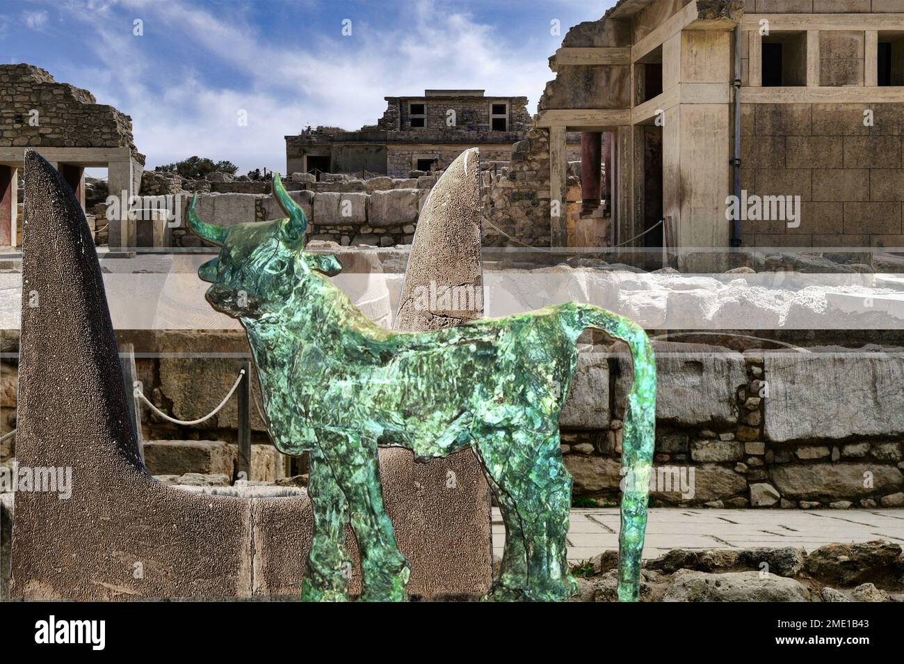 Le site archéologique de Knossos, la ville dirigée par Minos, capitale ...
