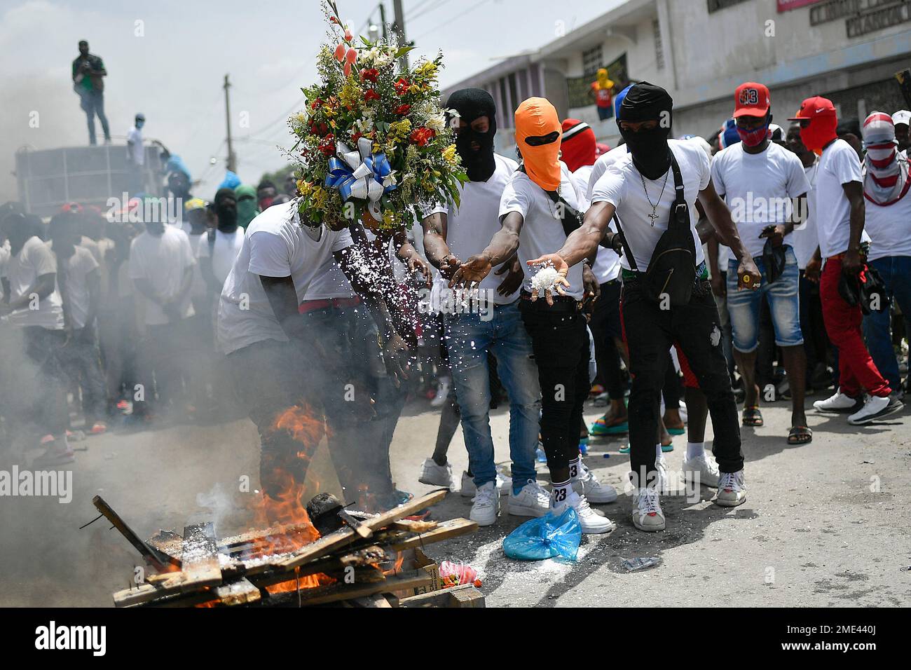 Members of the gang led by Jimmy Cherizier, alias Barbecue, a former ...