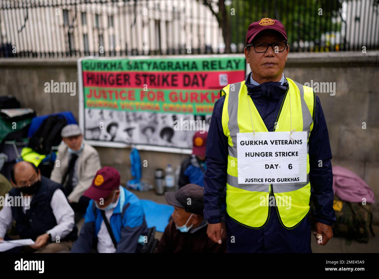 Gurkha military veteran Dhan Gurung, who served as a corporal in the British Army's 2nd Gurkha ...