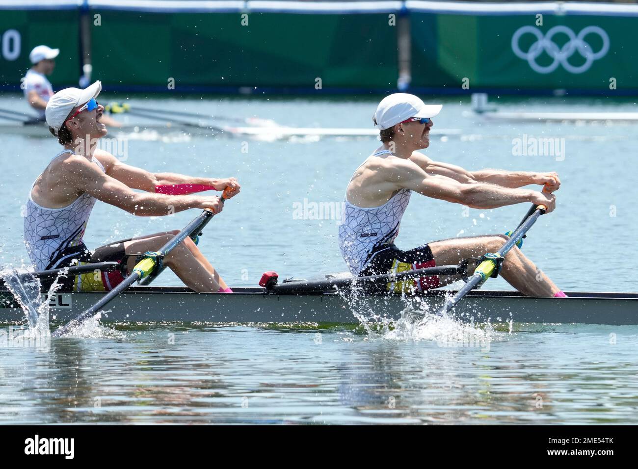 Niels van Zandweghe and Tim Brys of Belgium compete during the ...