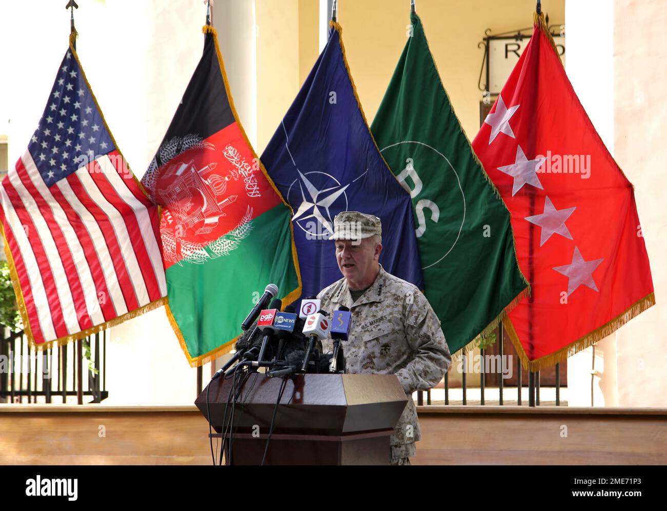 Marine Gen. Frank McKenzie, the head of U.S. Central Command, speaks at ...