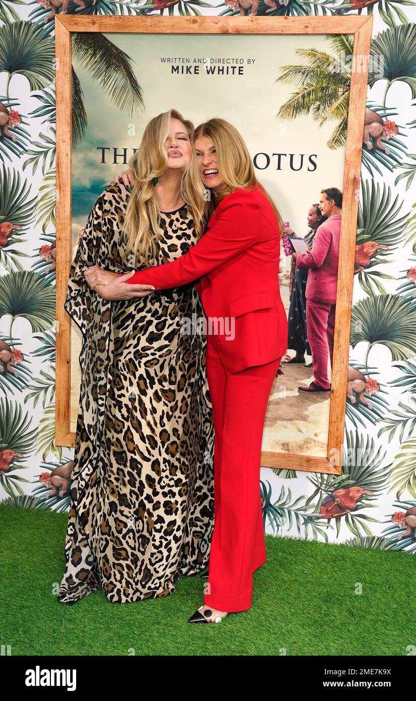Jennifer Coolidge, left, and Connie Britton, cast members in "The White ...