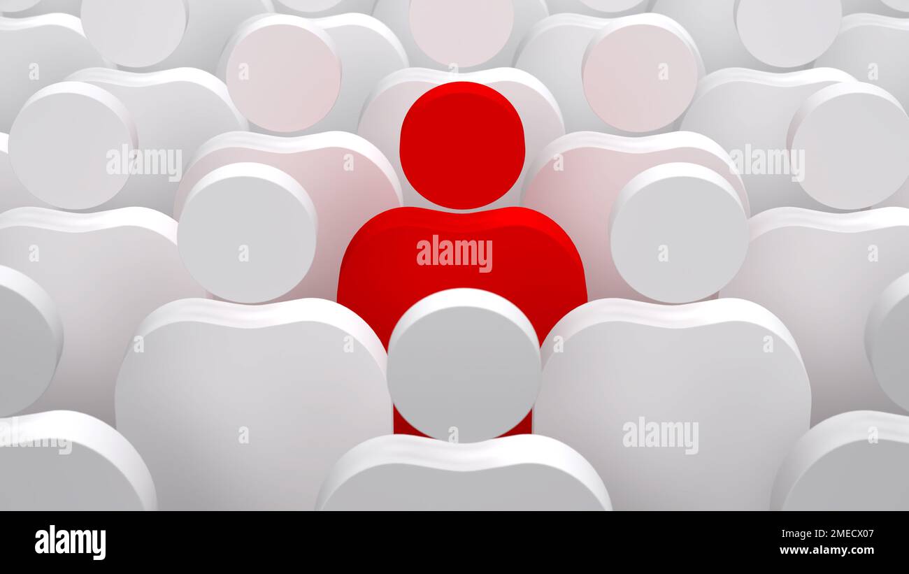 Unique symbol among group people Banque de photographies et d’images à ...