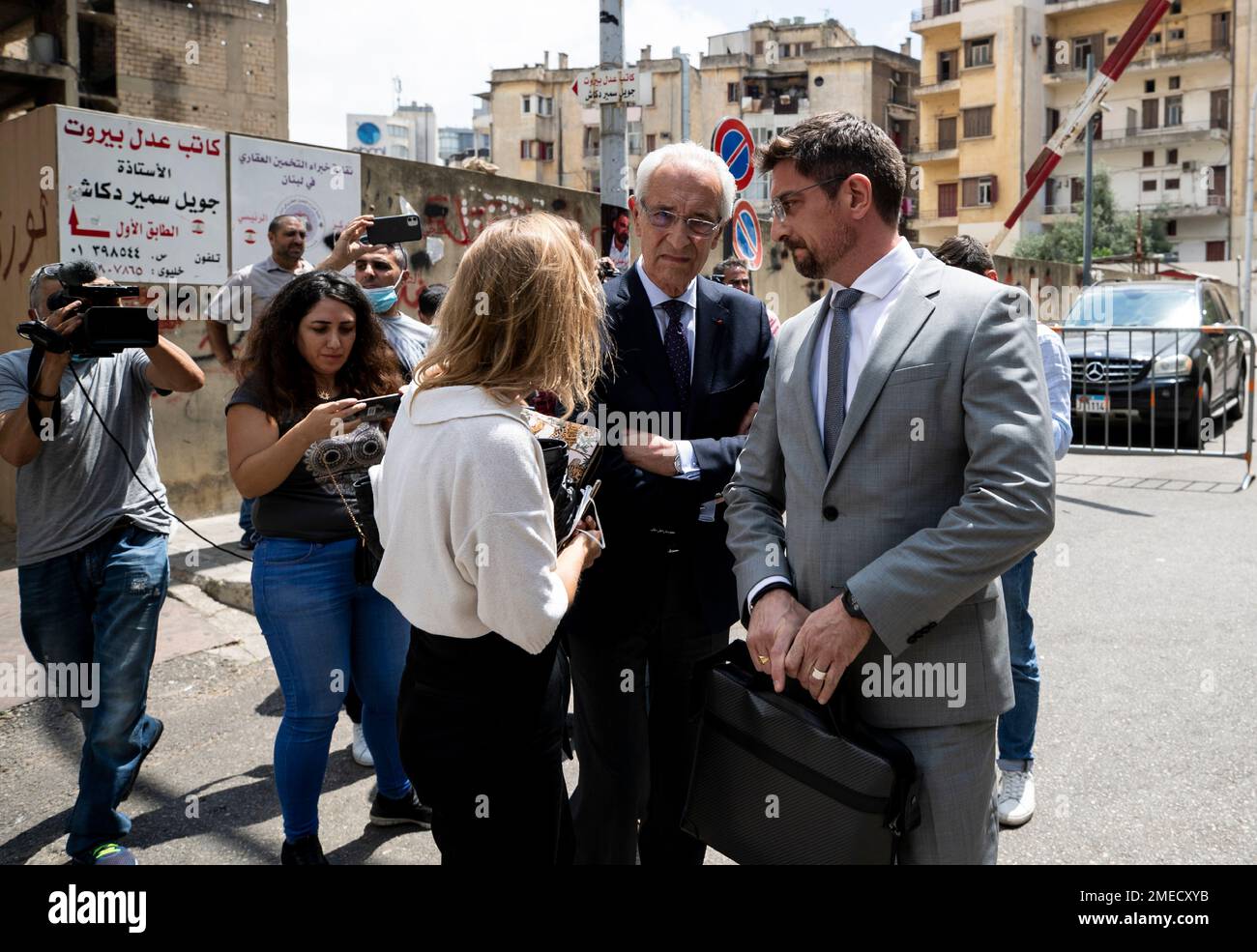 Members of Carlos Ghosn's defense team, lawyer Jean Yves Le Borgne ...