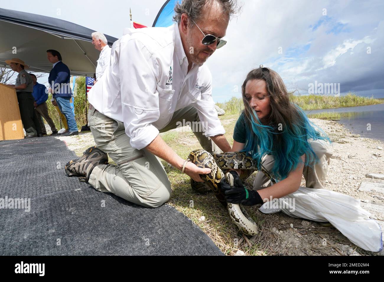 Thomas Reinert, left, Florida Fish and Wildlife Conservation Commission ...