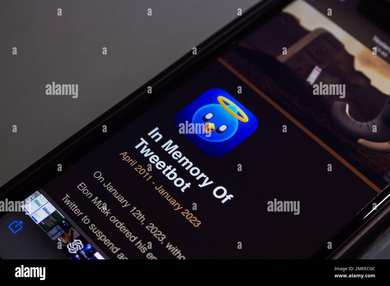 Tweetbot site vu dans un iPhone. En janvier 2023, Tapbots a fermé ses activités sur Tweetbot, en ...