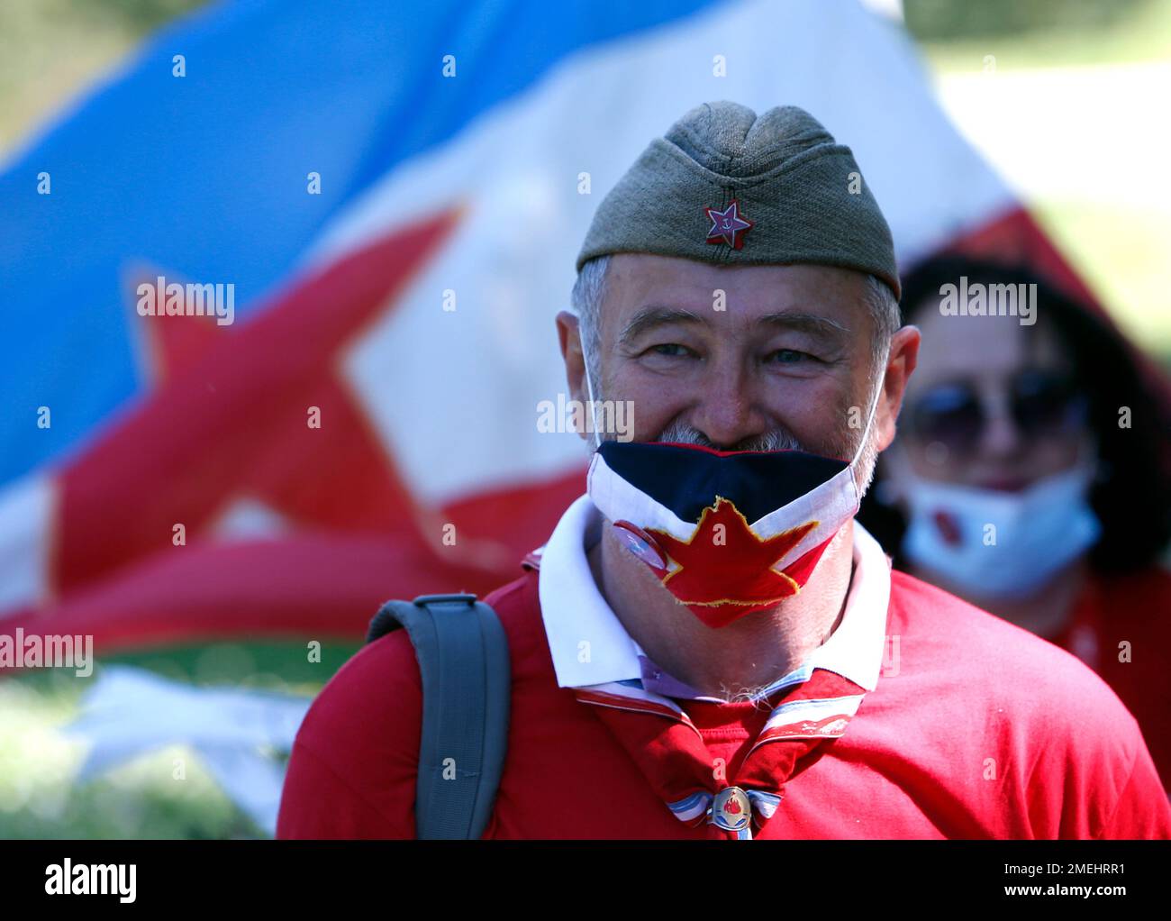 Supporters of the late Yugoslav communist president Josip Broz Tito ...