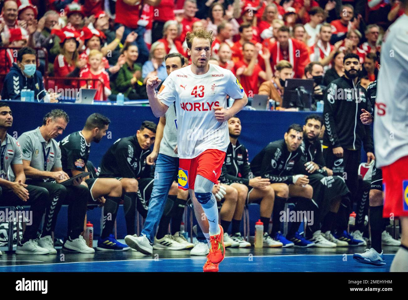 Malmö, Suède. 23rd, janvier 2023. Simon Pytlick (43) du Danemark vu ...