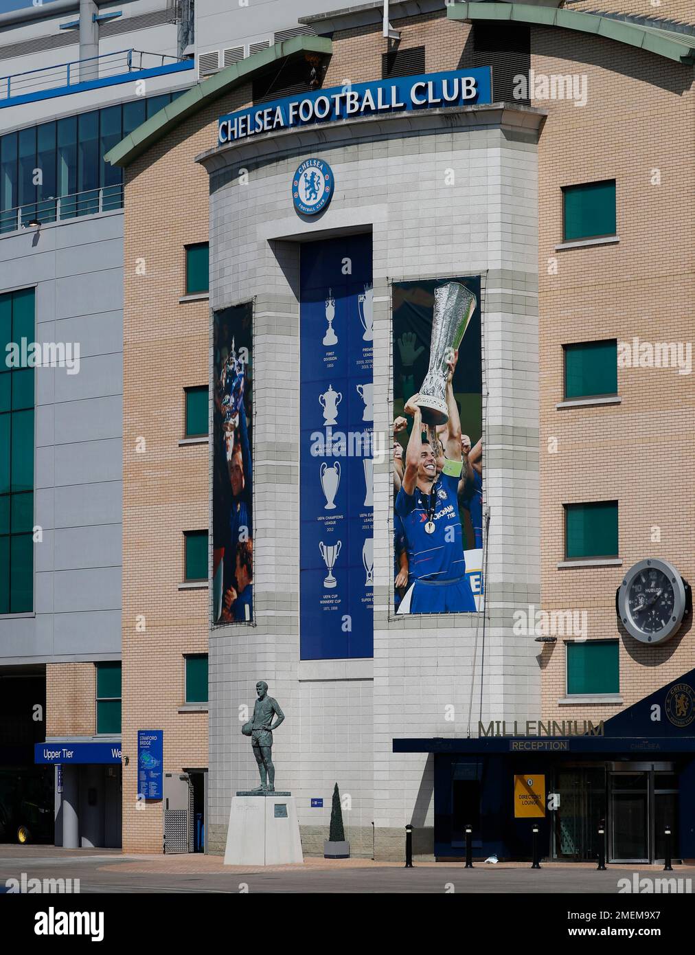 Chelsea Football Club stadium Stamford Bridge from the the outside, in ...