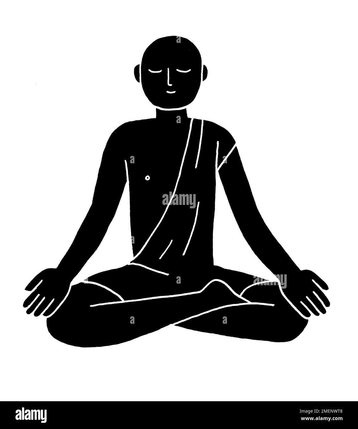 Symbols of buddhism Banque d'images noir et blanc - Alamy