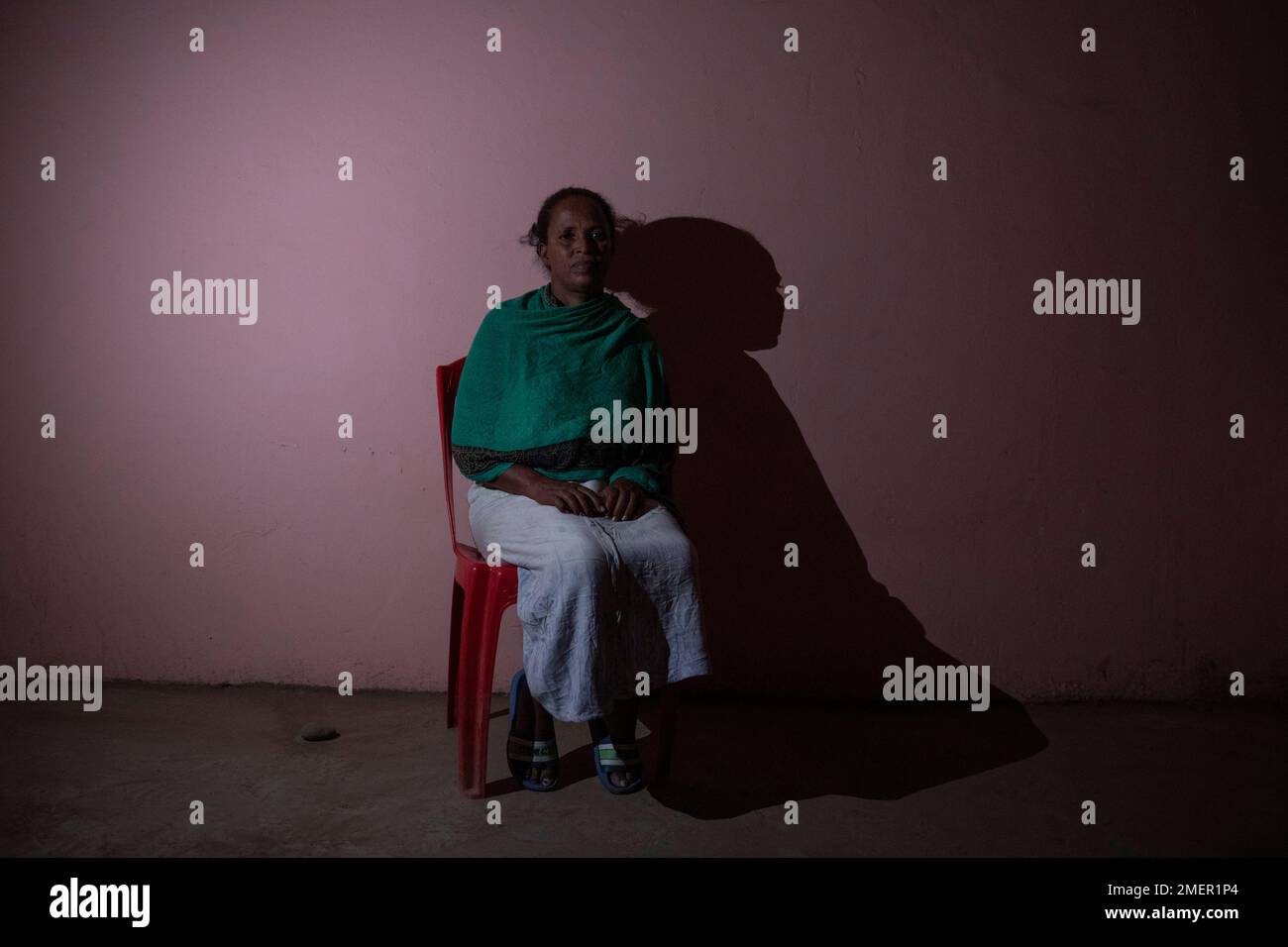 Tigrayan midwife from Humera, 46-year-old Mulu, who fled the conflict ...