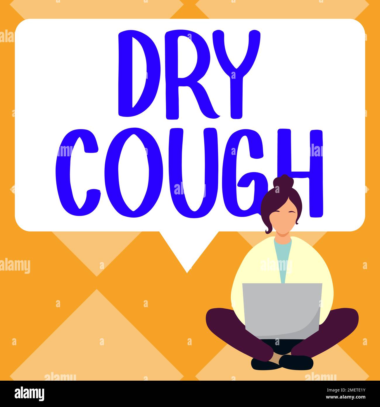 Affiche manuscrite toux sèche. Concept signifiant toux qui ne sont pas ...