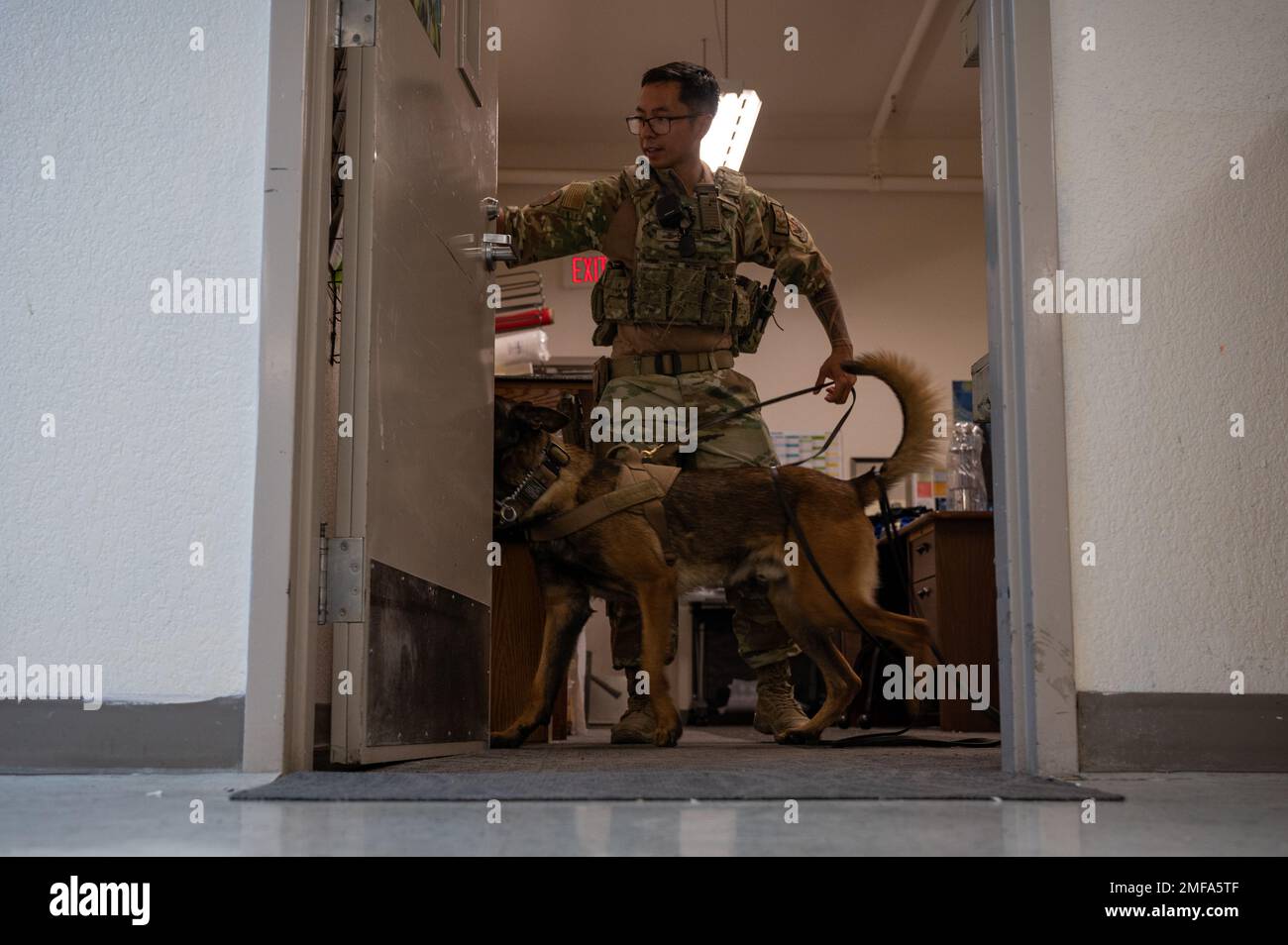 Le sergent d'état-major Ariel Sison, maître-chien militaire de l ...