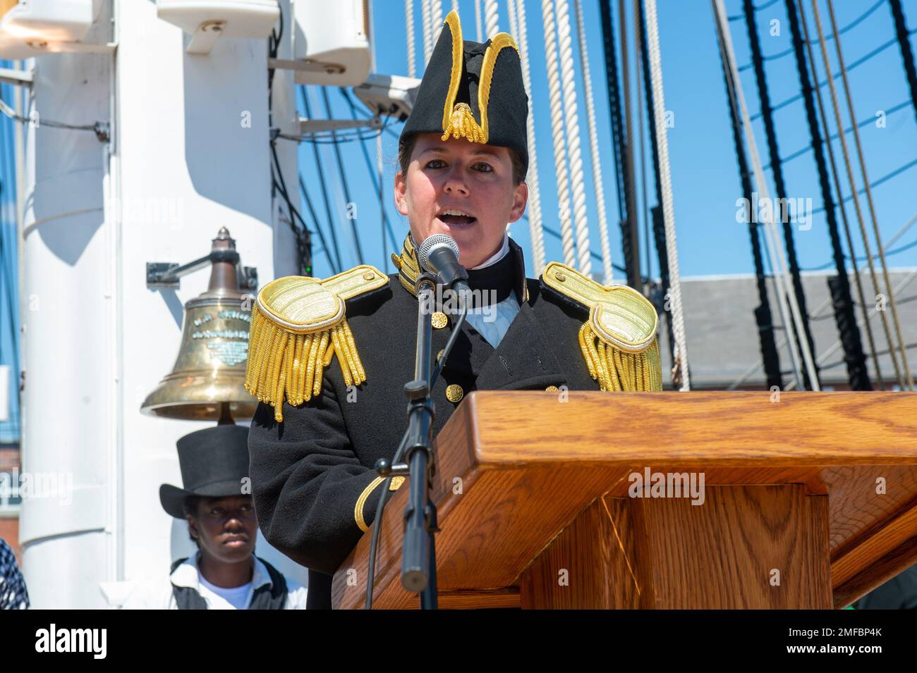 Boston (19 août 2022) États-Unis Bleu marine Billie Farrell, commandant ...