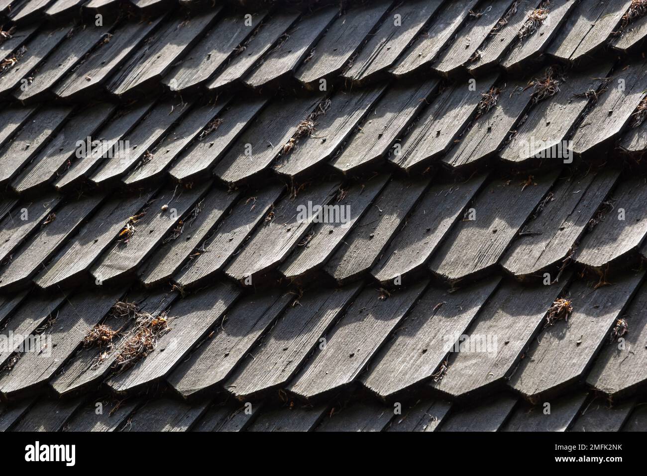 Old wood shingle roof texture Banque de photographies et d’images à ...